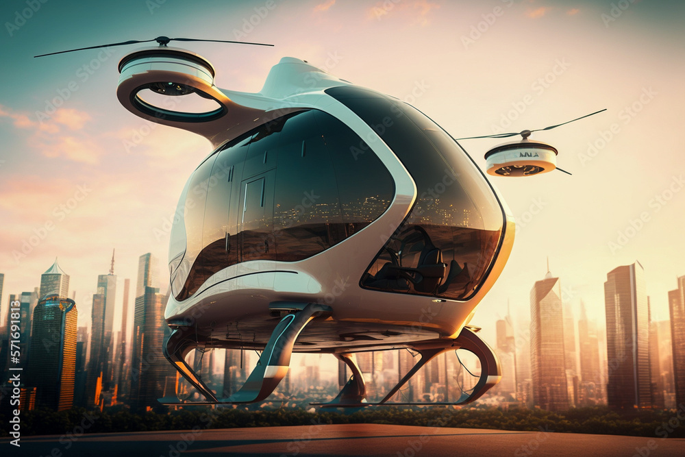 Future of urban air mobility, city air taxi, UAM urban air mobility ...
