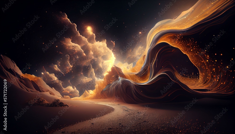 lines of space dust drifting deep in space, volumetric Light, VFX ...