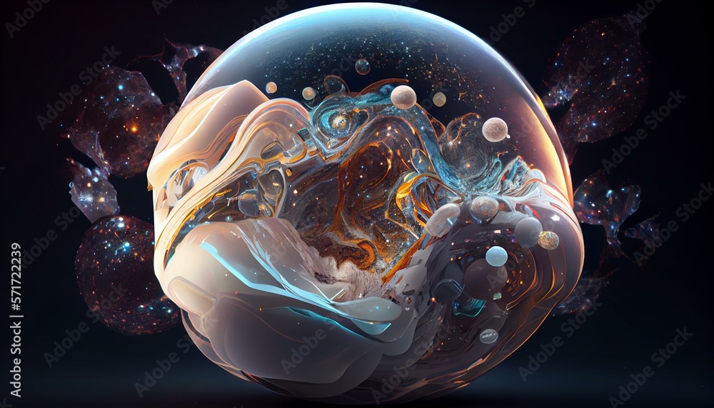 iced planet in a star-crowded galaxy, volumetric Light, Borax, VFX ...