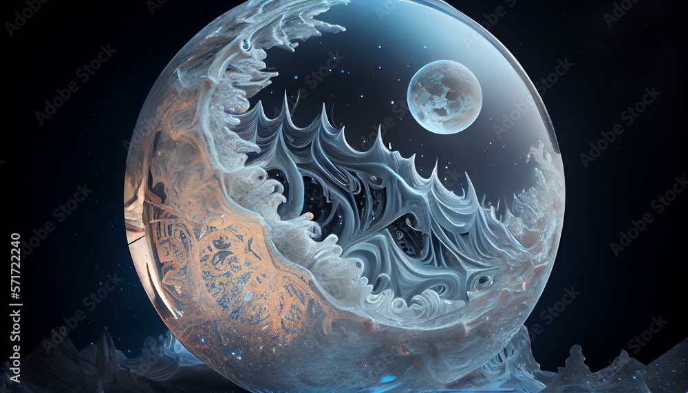 iced planet in a star-crowded galaxy, volumetric Light, Borax, VFX ...