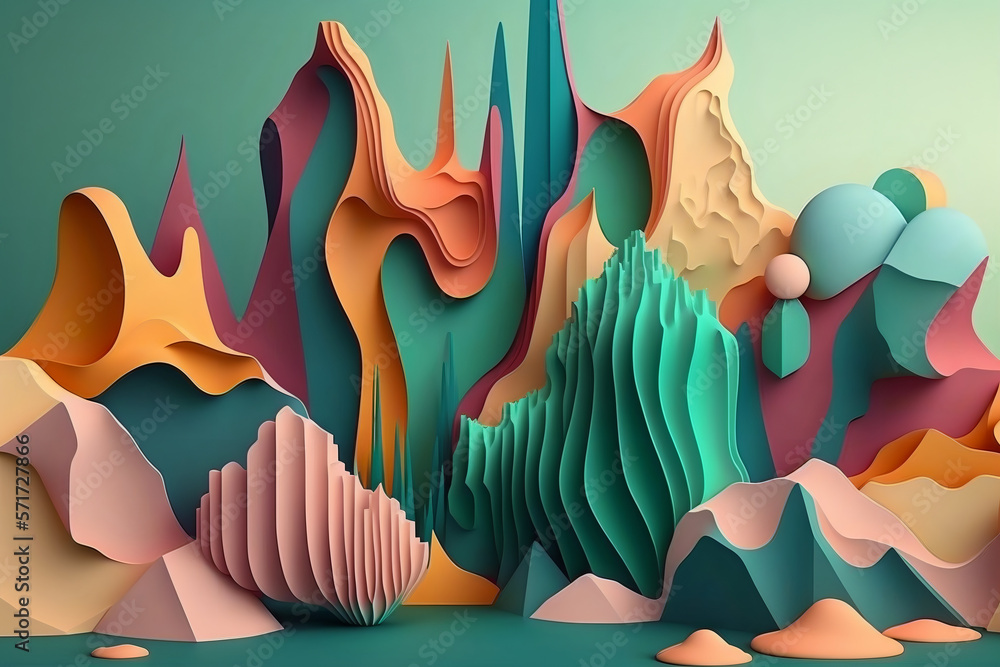 Seamless loop animation of colorful abstract forms inspired by the ...