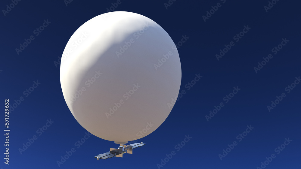Spy Balloon side-view, at high altitude Stock Illustration | Adobe Stock