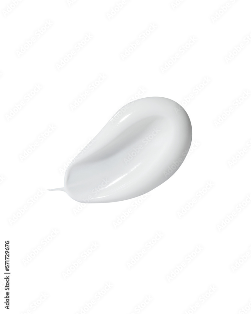 White beauty cream smear smudge on transparent background. Cosmetic ...