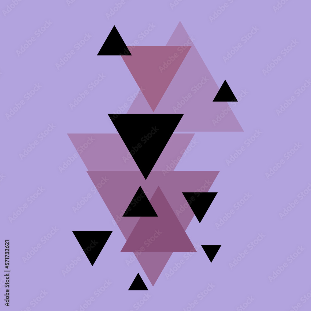 Vector graphic of a modern art design consisting of equilateral ...