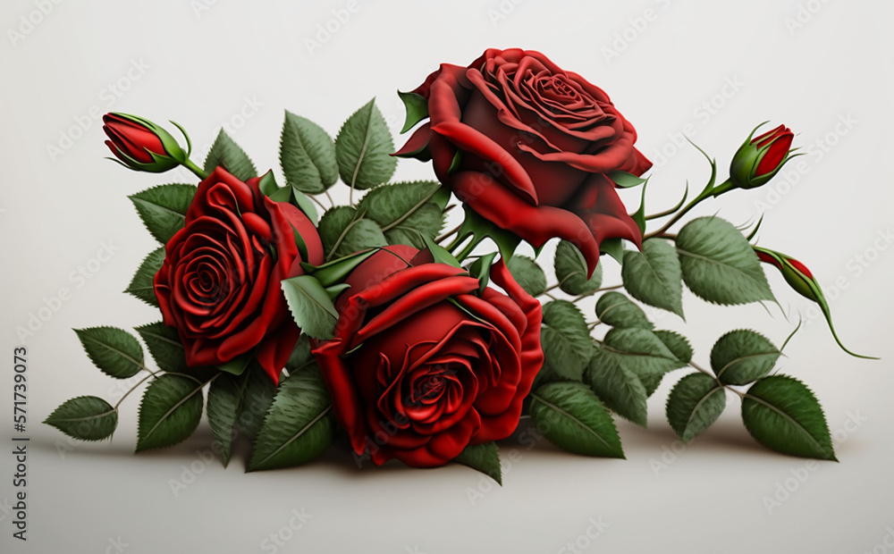 Rosas rojas tipo ilustración, dibujo, recursos gráficos Stock ...