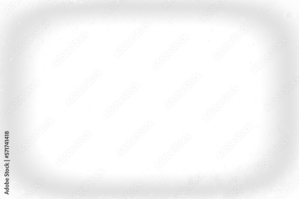 White photo lens vignette template with dust and splatters on ...