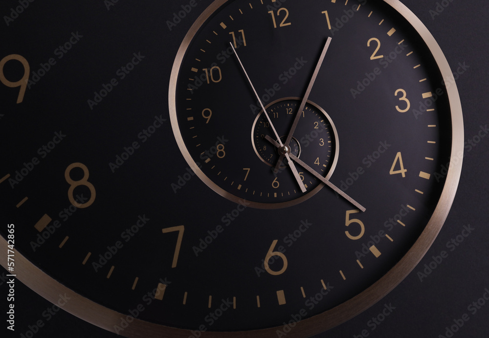 Infinity and other time related concepts. Clock hands and twisted hour ...