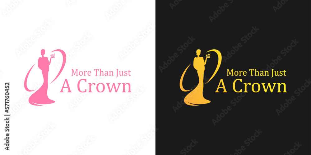 miss pageant logo - The beauty queen pageant holding above a hand the ...