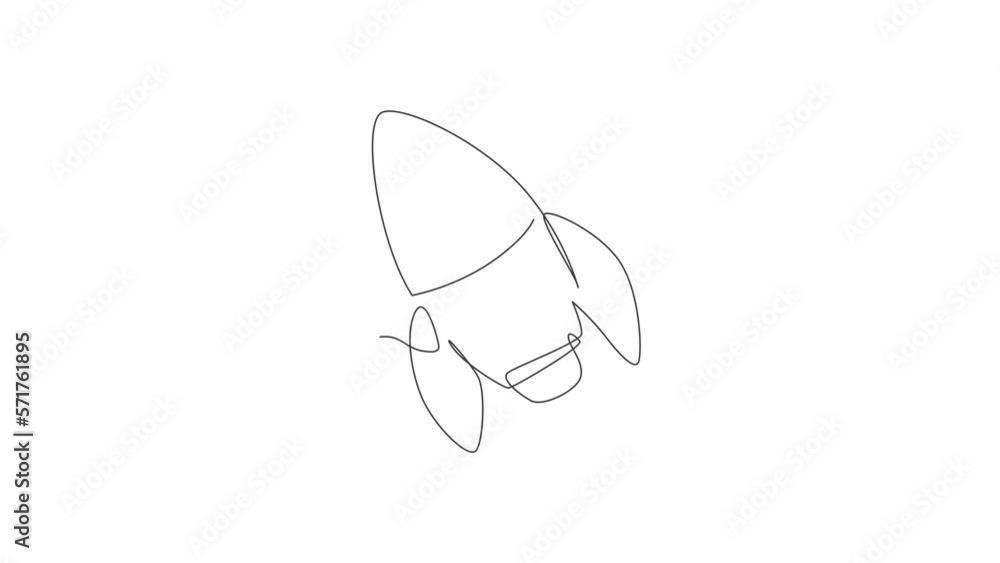 Animated self drawing of one continuous line draw simple retro ...