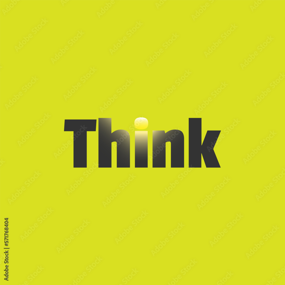 wordmark logo about think, think logo wordmark simple editable, vektor ...