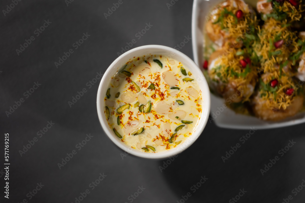 Almond-infused milk (‘badam milk’ or ‘badam doodh’), a traditional ...