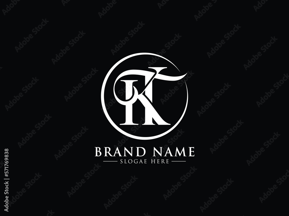 KT logo monogram emblem style template Free Vector Stock Vector | Adobe ...