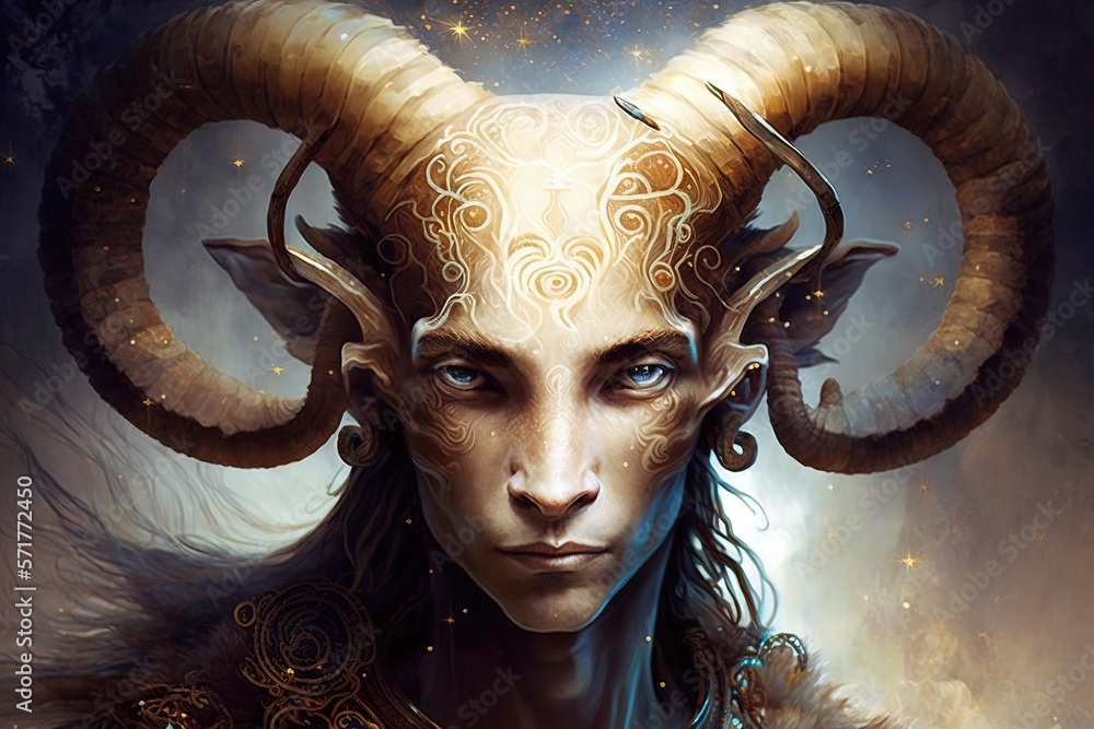 Backdrop of sacred zodiac Aries symbols, astrology, alchemy, magic ...