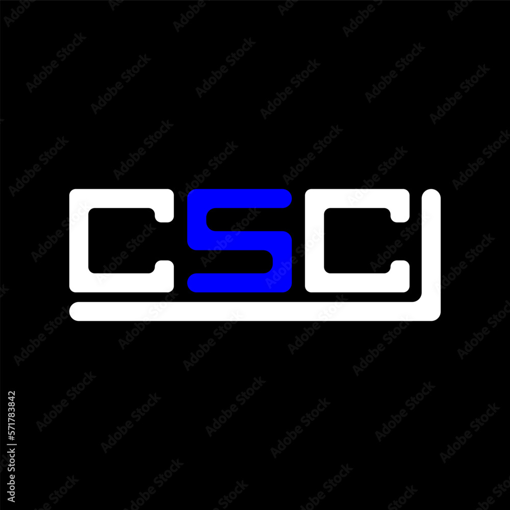 CSC letter logo creative design with vector graphic, CSC simple and ...