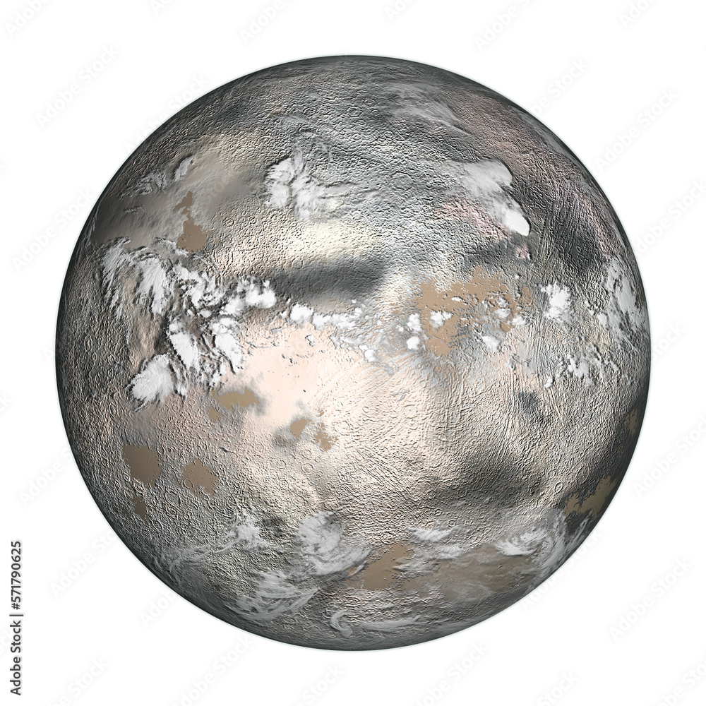 Digitally rendered high resolution illustration of planet isolated on ...