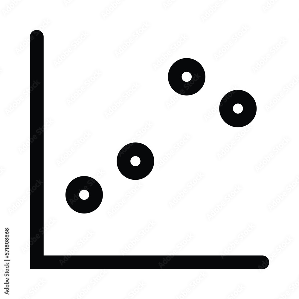 Dot chart icon for visualizing data in graphical form Stock Vector ...