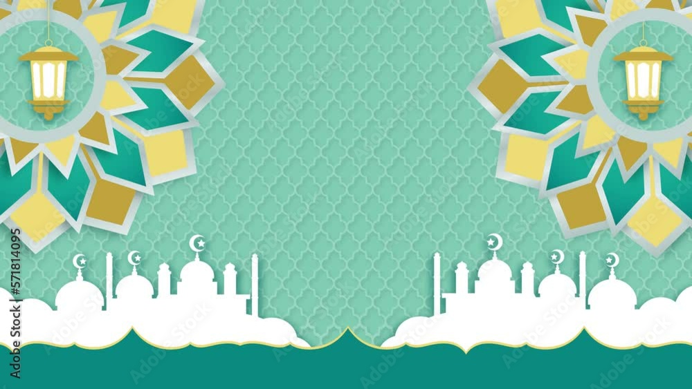 modern islamic background animation for eid al fitr, eid al adha and ...