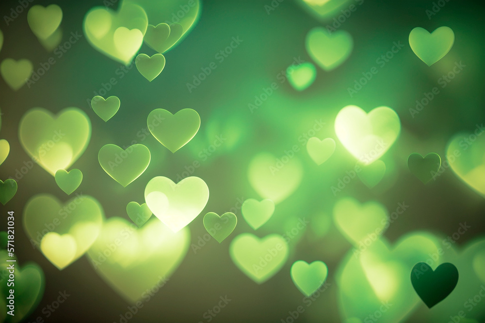 Fondo desenfocado borroso con corazones estilo overlay colorido con ...