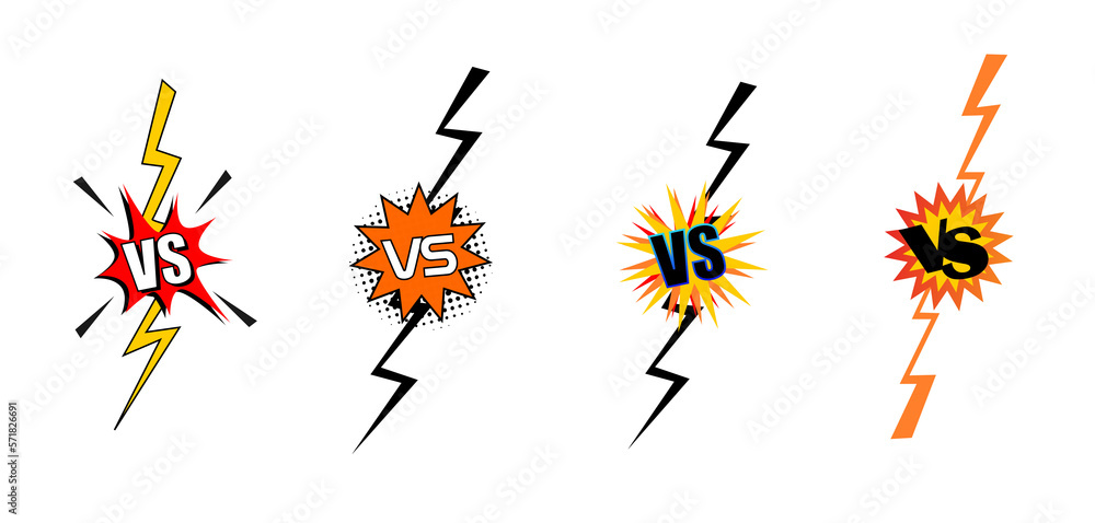 Cartoon VS Versus Stock Illustration | Adobe Stock