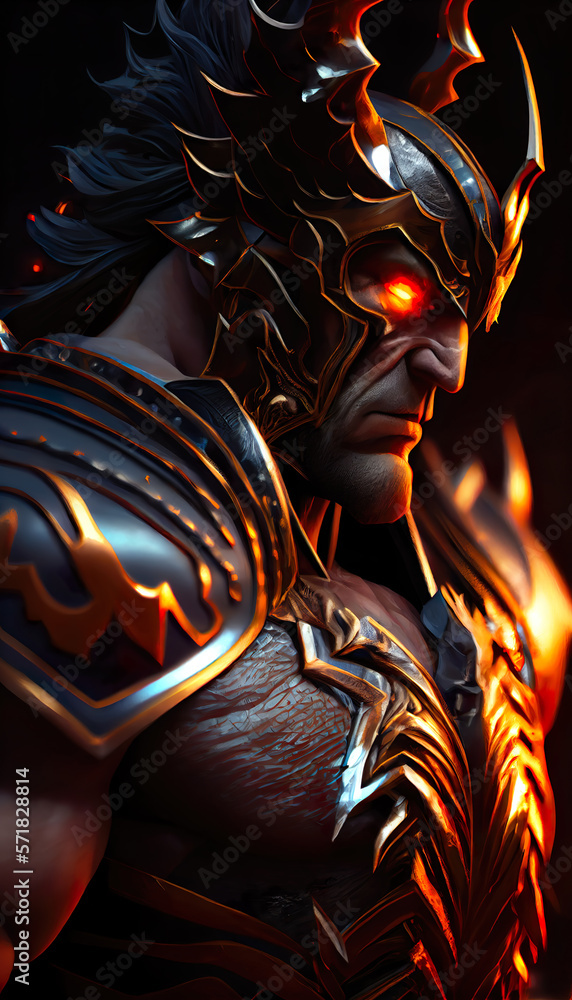 illustration of Hades. Ancient Greek God, Hades god of the dead and the ...