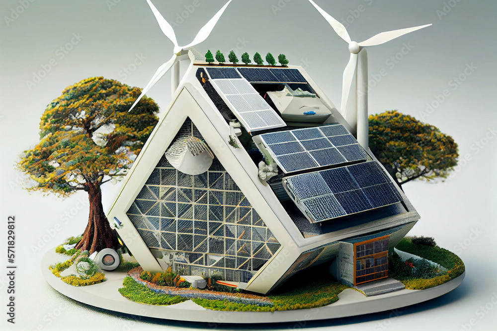 Green Energy Concept: Sustainable Environment with Solar Panels and ...