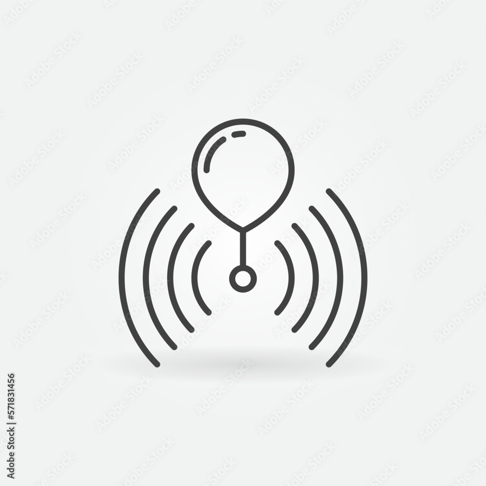 Weather Balloon or Radiosonde vector concept line icon or symbol Stock ... Weather Balloon or Radiosonde vector concept line icon or symbol Stock ...