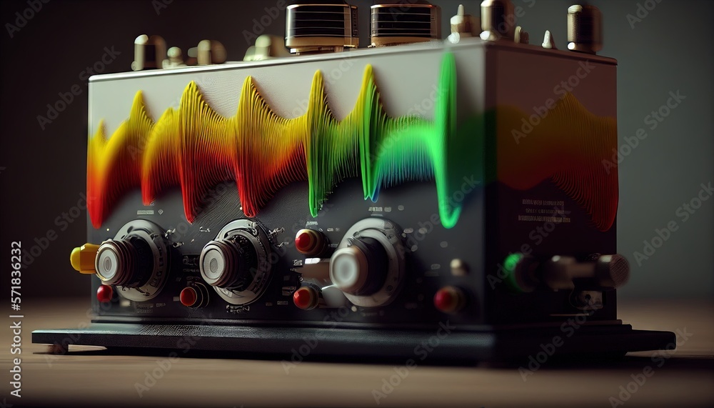 A seismograph registers vibrations created by seismic waves. Futuristic ...