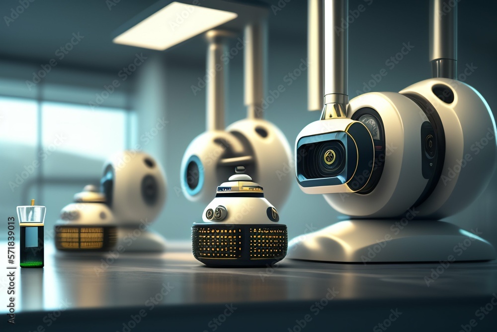 Robots working in lab realistic 8k ultra realistic - AI Stock ...
