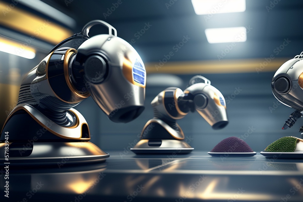 Robots working in lab realistic 8k ultra realistic - AI Stock ...