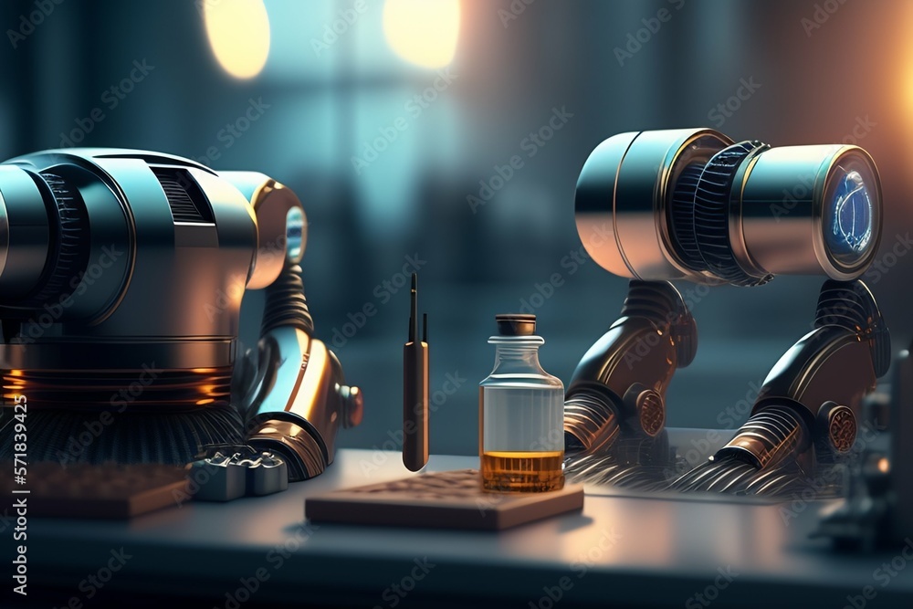 Robots working in lab realistic 8k ultra realistic - AI Stock ...