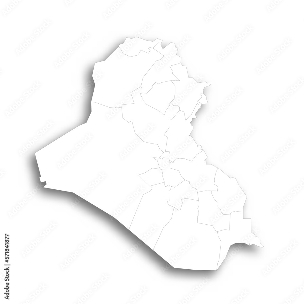 Iraq political map of administrative divisions - governorates and ...