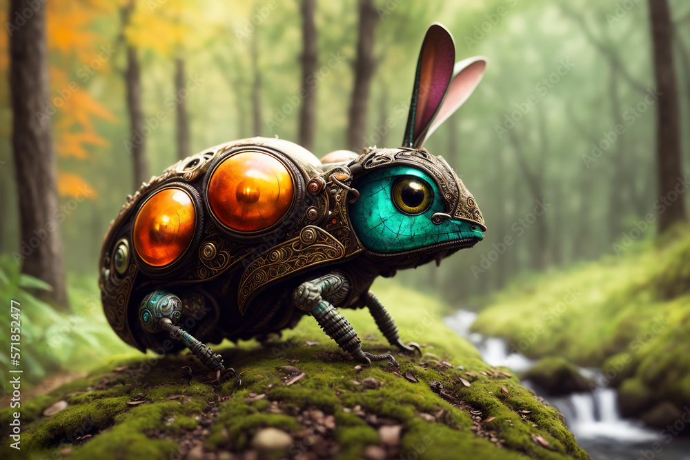 A weird animal reminds the easter bunny but very creepy, made out of ...