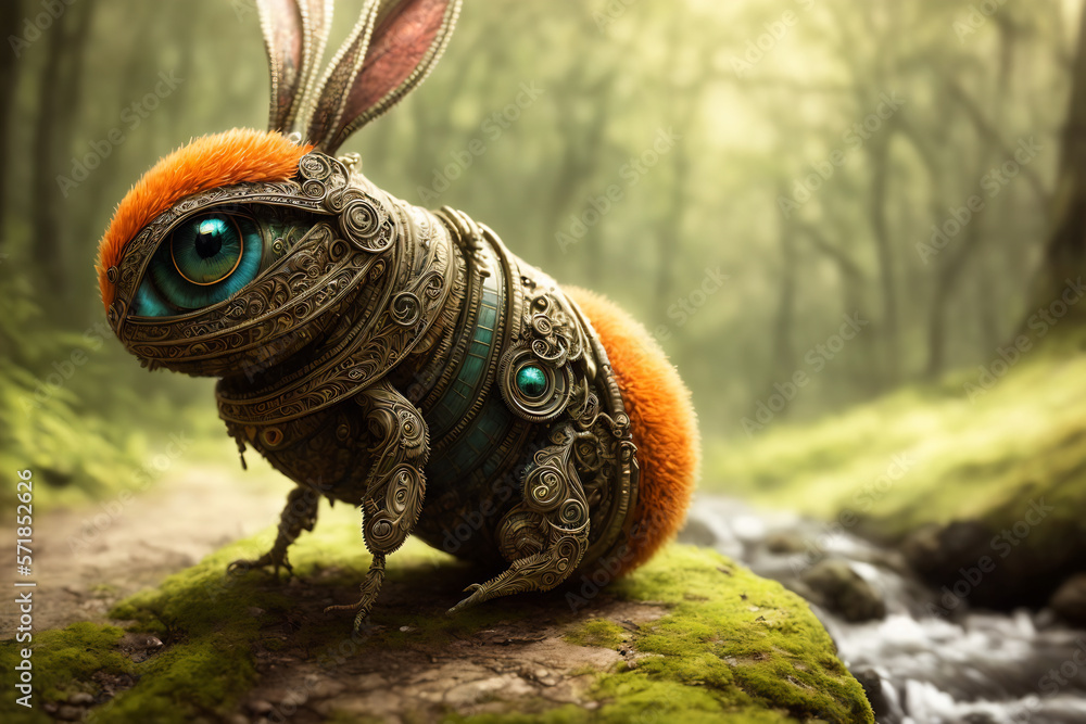 A weird animal reminds the easter bunny but very creepy, made out of ...