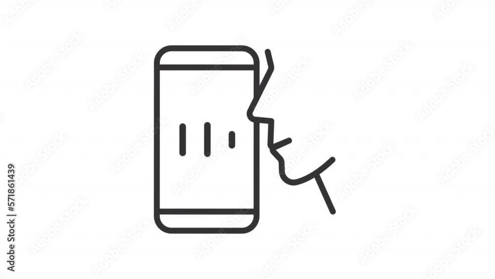 Animated voice control linear icon. Speech recognition. Type of ...