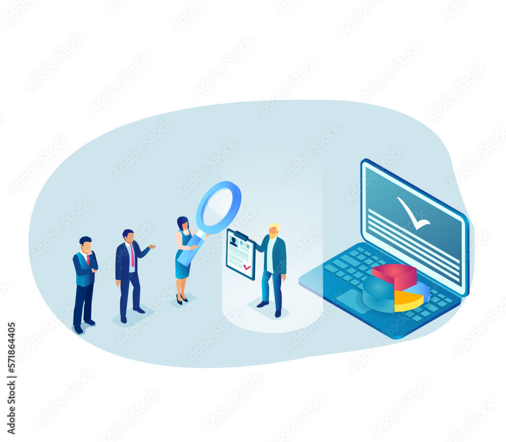 Vector of a recruiting process for new job positions. Stock Vector ...