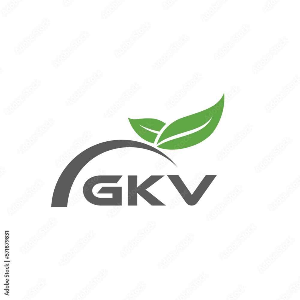 GKV letter nature logo design on white background. GKV creative ...