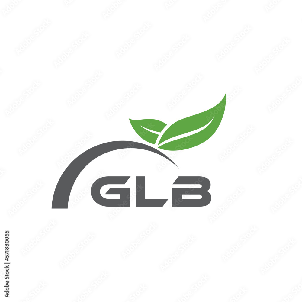 GLB letter nature logo design on white background. GLB creative ...