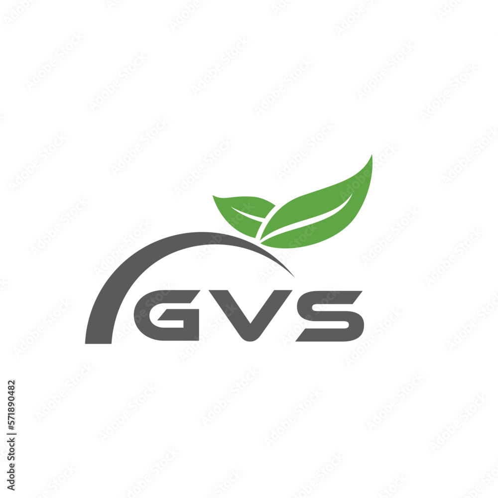 Vecteur Stock GVS letter nature logo design on white background. GVS ...