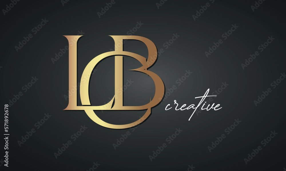 luxury letters LCB golden logo icon premium monogram, creative royal ...