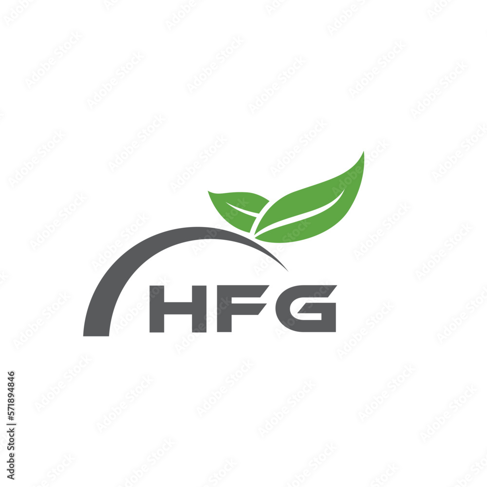 HFG letter nature logo design on white background. HFG creative ...