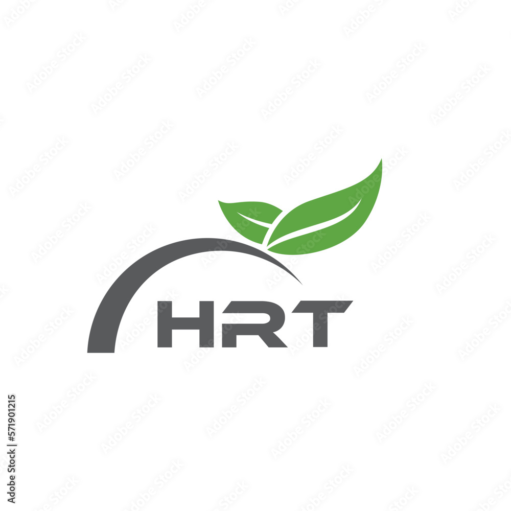 HRT letter nature logo design on white background. HRT creative ...