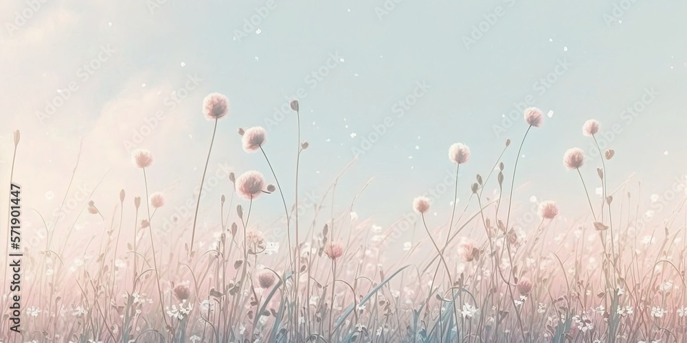 Soft background color with floral theme design, awesome for banner card ...