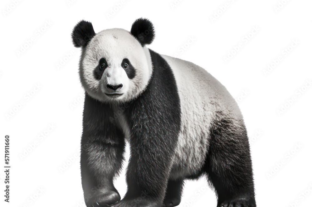 Giant panda isolated on white, , transparent background, PNG ...