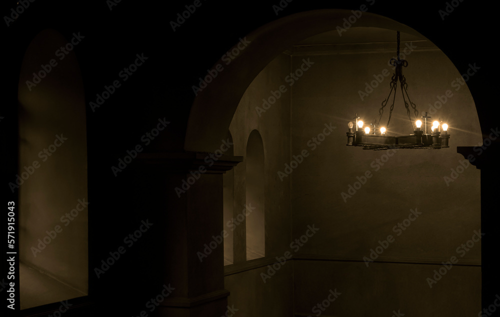 Indoors view and the ceiling of the Cathedral in Idjevan, Armenia ...