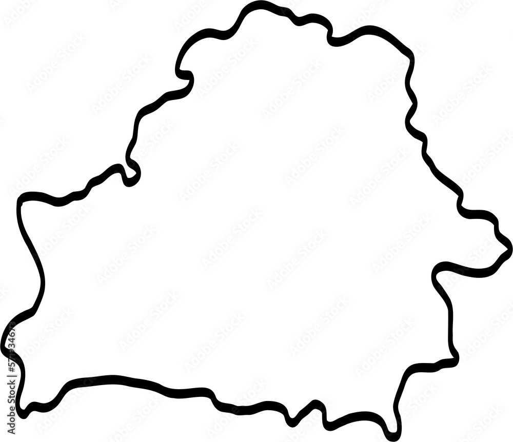doodle freehand drawing of belarus map. Stock Illustration | Adobe Stock