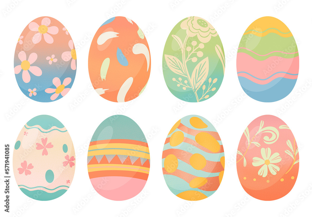 Easter Egg Clipart Illustrations Stock Template | Adobe Stock