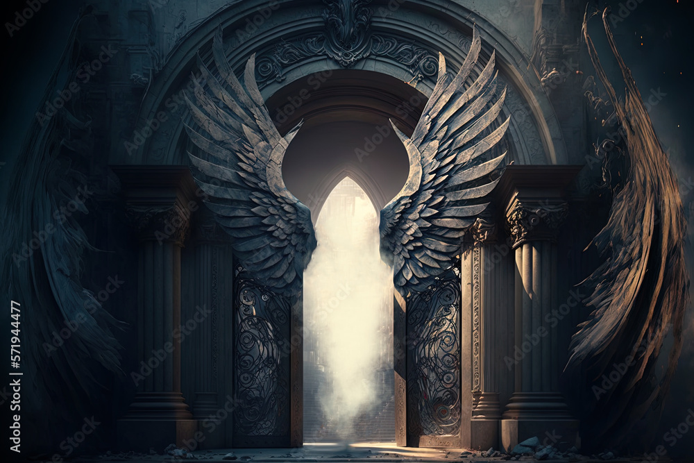 Majestic ancient castles with metal gates. Gothic gate with a battle ...