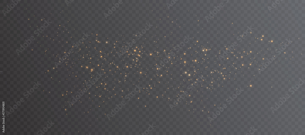 Magic shining golden dust. Small particles of powder dust bokeh effect ...