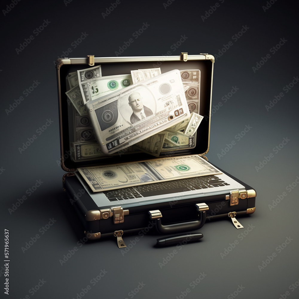 Black Suitcase With Money