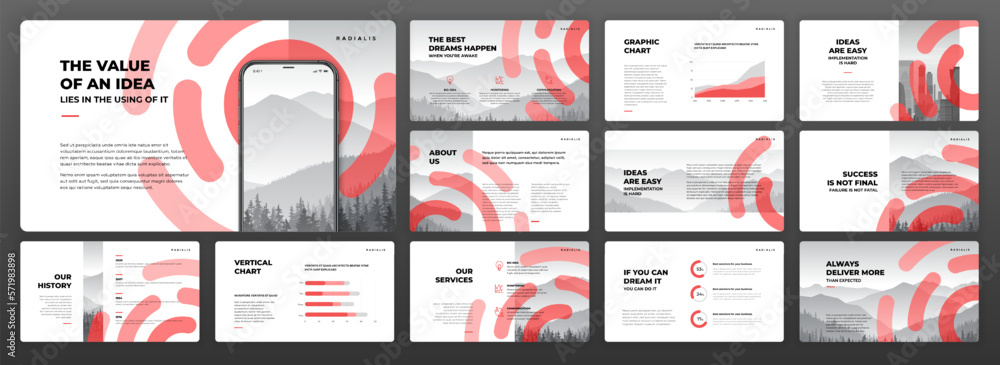 Creative powerpoint presentation templates set. Use for creative ...
